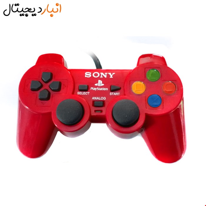 مشخصات قیمت و خرید دسته بازی شوک دار پلی استیشن 1 قرمز دکمه رنگی